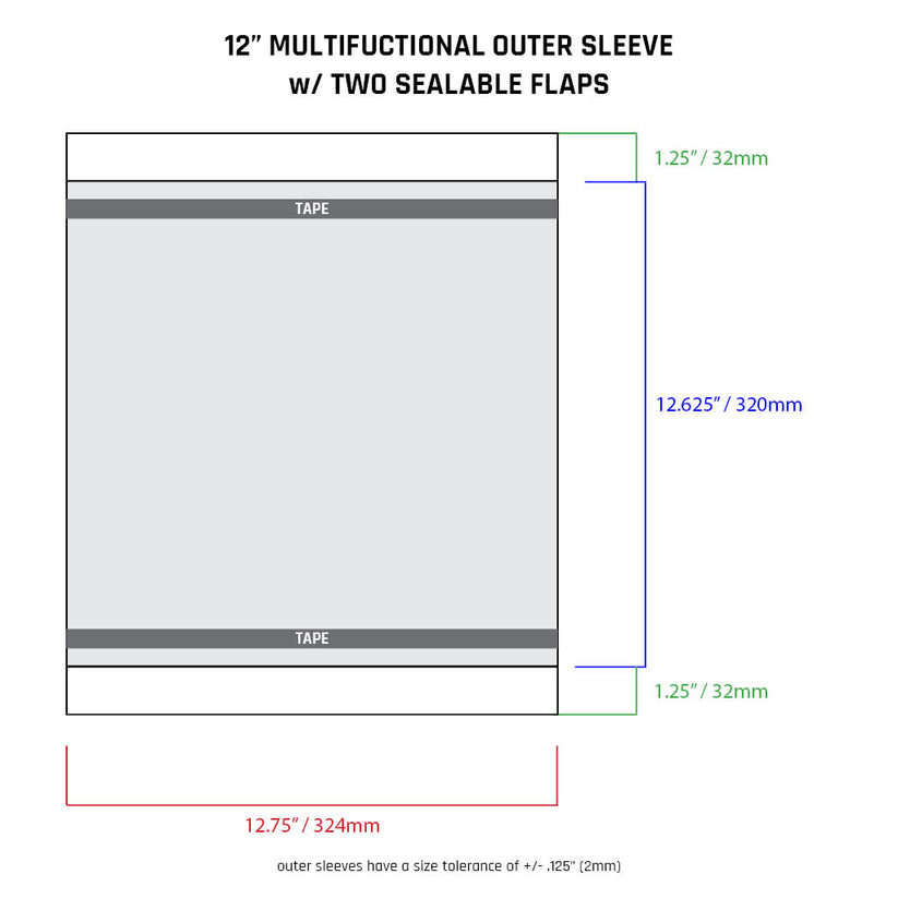 CLEARANCE - 12.75" Multifunctional Outer Sleeves w/ Two Sealable Flaps ...