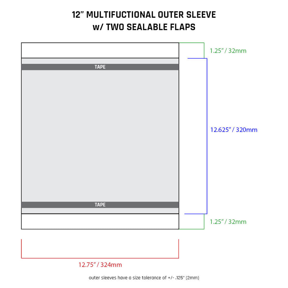 CLEARANCE - 12.75" Multifunctional Outer Sleeves w/ Two Sealable Flaps ...