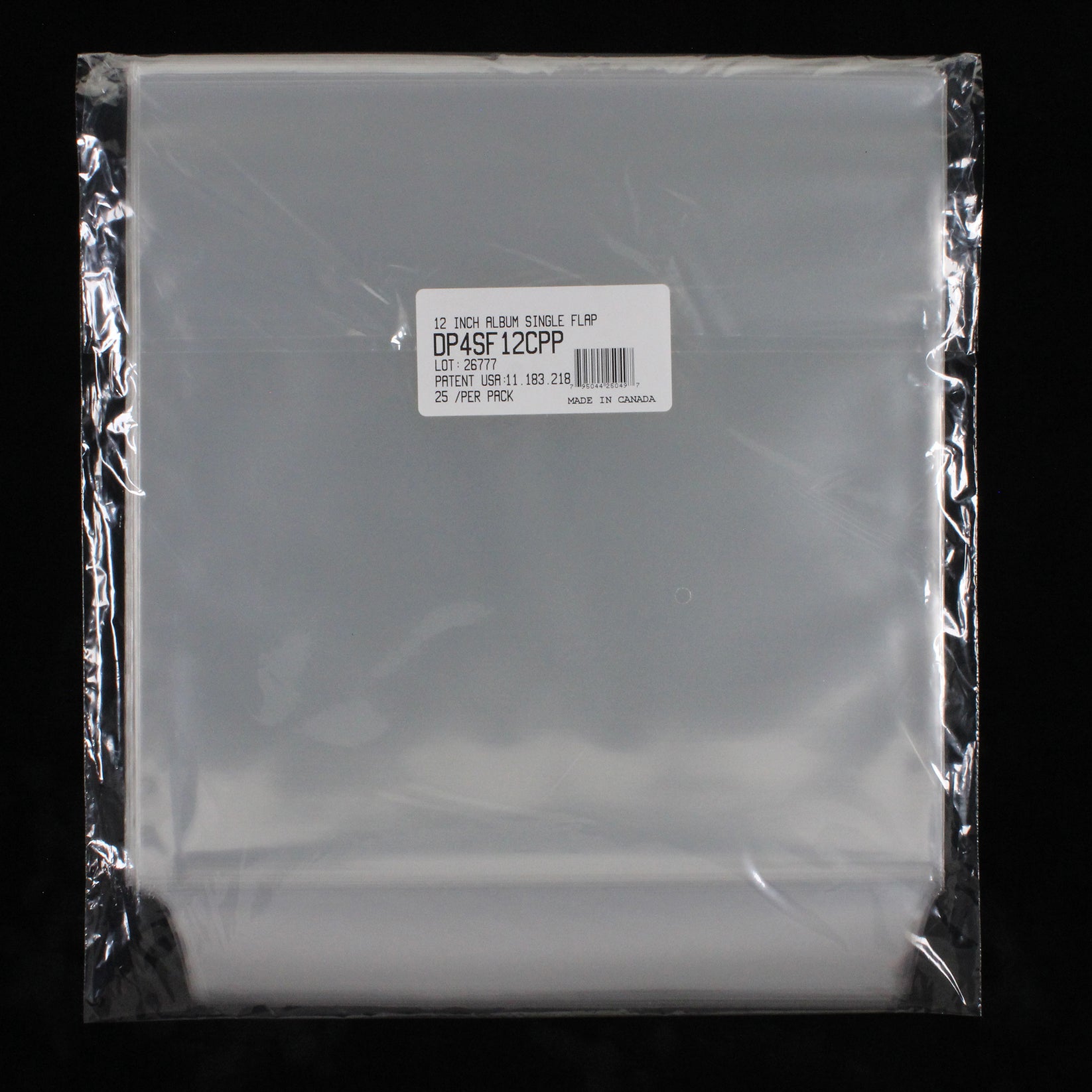 12" Dual Pocket Outer Sleeves w/ One Flap - 4mil (25 pack) – Vinyl ...
