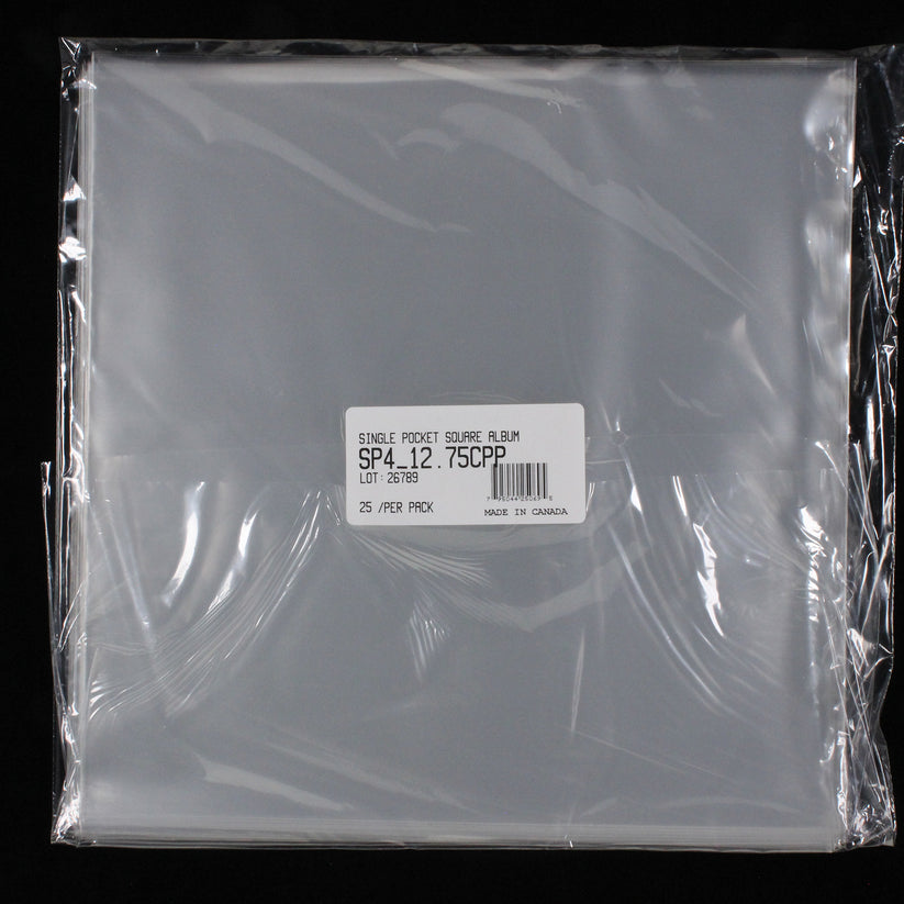12.75" Single Pocket Outer Sleeves w/ No Flap - 4mil (25 pack) – Vinyl ...
